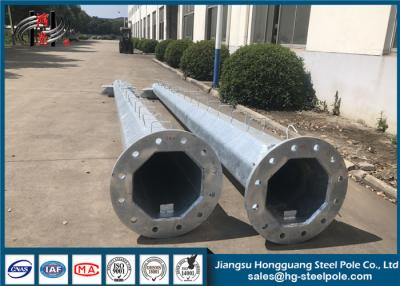 China Polígono galvanizado poste eléctrico de acero poste tubular de acero para la transmisión de poder en venta