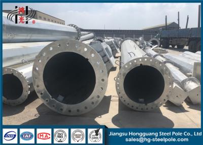 China Metal galvanizado Q235 cónico poligonal poste con el perno del peldaño que sube y de ancla en venta