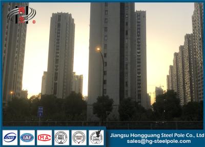China Longlife Steel Singe / Double Arm Street Lighting Pole For High Way Lighting for sale
