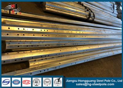 China Hot Dip Q235 Galvanized Steel Pole Metal Fabrication With Flange Connection for sale