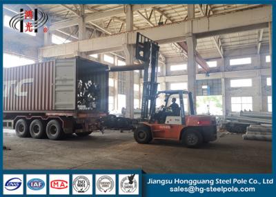 Китай Филиппины гальванизировали восьмиугольную стальную опору линии электропередач с взбираясь лестницей продается