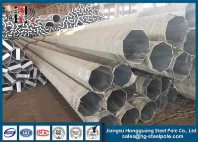 China 500KG 3.0mm Thickness 50ft Height Steel Utility Electrical Power Poles  Bitumen Protected for sale