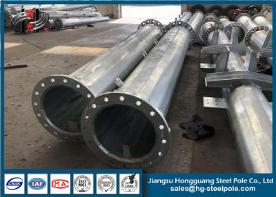 China Galvanized Structural Steel Tubing , Transmission Steel Tubular Pole for sale
