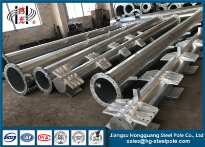 China Hot Roll Steel Q235 Galvanized Steel Pole For Transmission Line Steel Tubular Pole for sale