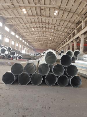 China Corriente eléctrica tubular de acero poste de los 30FT HDG para la línea filipina de la distribución en venta