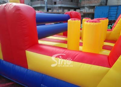 China 37' por muito tempo anúncio publicitário exterior caçoam o curso de obstáculo inflável com colunas e deslizam para dentro à venda