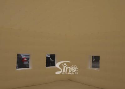中国 6x6mの小さい白ポリ塩化ビニールの4つの側面の取り外し可能な窓が付いている膨脹可能な立方体のテント 販売のため