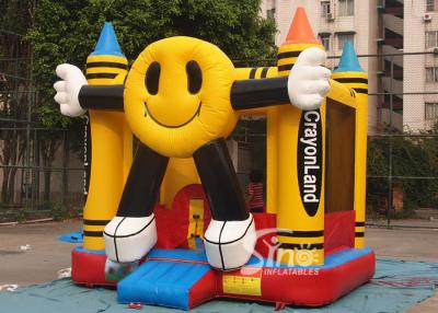 Cina i buttafuori gonfiabili del buon dei prezzi 13x13 crayonland dell'interno dei bambini con EN14960 certificato vengono con il ventilatore in vendita
