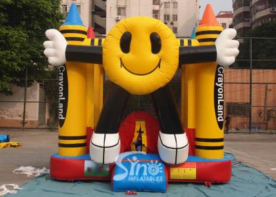 Cina i buttafuori gonfiabili del buon dei prezzi 13x13 crayonland dell'interno dei bambini con EN14960 certificato vengono con il ventilatore in vendita