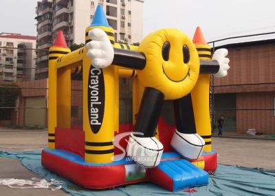 Cina i buttafuori gonfiabili del buon dei prezzi 13x13 crayonland dell'interno dei bambini con EN14960 certificato vengono con il ventilatore in vendita
