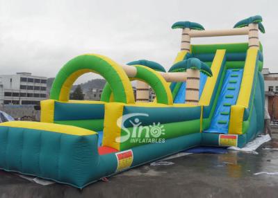 China El tobogán acuático inflable de la palmera tropical con la diapositiva larga del resbalón n para la playa va de fiesta en venta