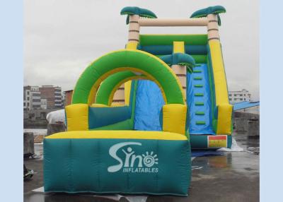 China El tobogán acuático inflable de la palmera tropical con la diapositiva larga del resbalón n para la playa va de fiesta en venta