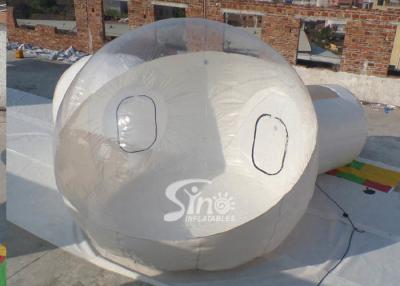 Cina Tenda di campeggio gonfiabile trasparente della bolla di emisfero all'aperto con un'entrata di 2 tunnel della capsula in vendita