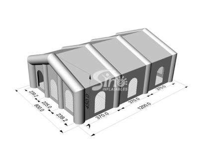 Cina tenda gonfiabile della festa nuziale bianca di rettangolo dei mts 12x8 con le grandi finestre fatte di migliore tela cerata del PVC in vendita