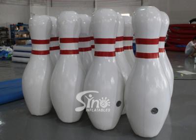 China New design giant inflatable human bowling ball game with big zorb ball and race track for sale