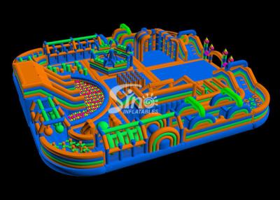 Cina parco a tema gonfiabile gigante degli adulti dei bambini N di 35x35m con le corse ad ostacoli di schiocco dentro dalla fabbrica dei inflatables della Cina in vendita