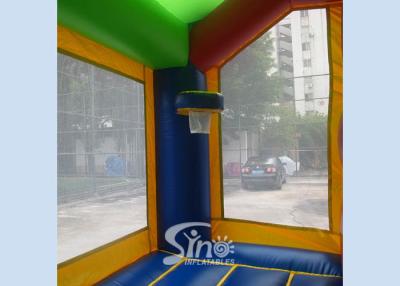 Cina casa di rimbalzo di paradiso dei bambini dei pannelli di tema 4in1 con il cerchio di pallacanestro dello scorrevole N dentro in vendita