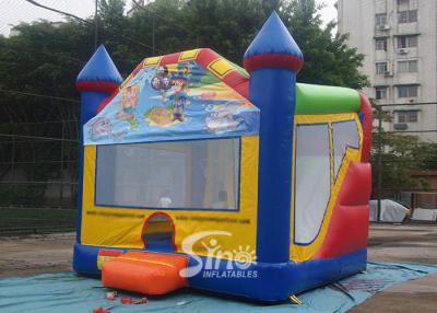 Cina casa di rimbalzo di paradiso dei bambini dei pannelli di tema 4in1 con il cerchio di pallacanestro dello scorrevole N dentro in vendita