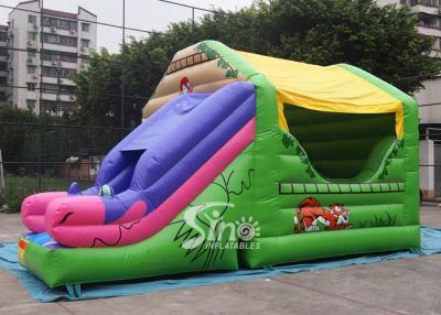 Cina Castello commerciale gonfiabile di salto dei bambini di tema della giungla del cortile con lo scorrevole fatto di migliore tela cerata del PVC in vendita