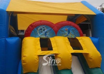China Los deportes embroman el castillo animoso combinado inflable con la diapositiva hecha de la mejor lona del pvc en venta