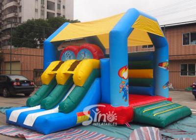 China Los deportes embroman el castillo animoso combinado inflable con la diapositiva hecha de la mejor lona del pvc en venta
