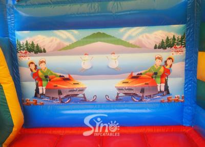 China Los deportes embroman el castillo animoso combinado inflable con la diapositiva hecha de la mejor lona del pvc en venta