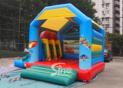 China Los deportes embroman el castillo animoso combinado inflable con la diapositiva hecha de la mejor lona del pvc en venta