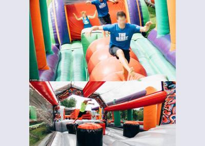 China 185 Meters Long Big Adults Inflatable Obstacle Course Course From Guangzhou Inflatables Factory for sale