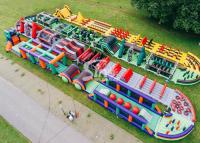 China 185m Long Commercial Inflatable Obstacle Course for Adults 610gsm PVC for sale