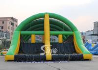 China 15x8m Giant Adults Inflatable Obstacle Course with Slide for Mud Run Challenge Events for sale