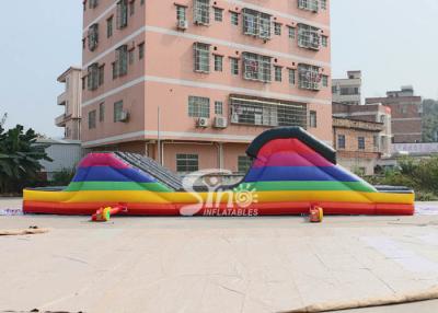 China de 6 steegkleur stelt cursus van de volwassenen de opblaasbare hindernis met 2 heuveldia's voor in werking openlucht5k-sportenactiviteiten Te koop