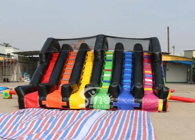 China de 6 steegkleur stelt cursus van de volwassenen de opblaasbare hindernis met 2 heuveldia's voor in werking openlucht5k-sportenactiviteiten Te koop
