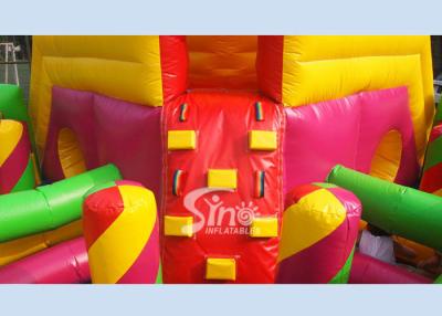 Cina Il rimbalzo mega commerciale scherza la corsa ad ostacoli gonfiabile con lo scorrevole doppio dai cino inflatables in vendita