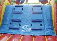 China 21m Long Colorful Children Boot Camp Inflatable Interactive Obstacle Course Game for sale