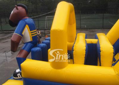 China Openlucht 12 mts snakken Robijnrode Opblaasbare de Hinderniscursus van Kinderenbrumbies die van Beste Pvc-Geteerd zeildoek van Chineesinflatables wordt gemaakt Te koop