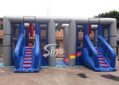 China De openluchtklap en Looppasvolwassenen brengen Opblaasbare Hinderniscursus met Dia's van Chineesinflatables in evenwicht Te koop