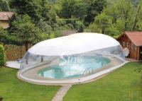 China Custom Size Transparent Inflatable Pool Dome 15x10m with CE Certified Blower for sale