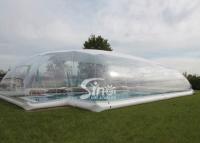 China Custom Size Transparent Inflatable Pool Dome 15x10m with CE Certified Blower for sale