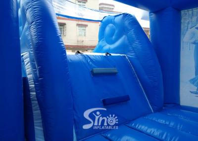 China Castillos animosos inflables congelados al aire libre del carro con la diapositiva para los niños en venta