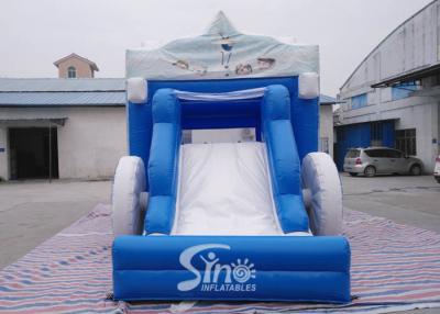China Castillos animosos inflables congelados al aire libre del carro con la diapositiva para los niños en venta