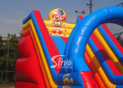 China De populaire opblaasbare dia van de kinderen gelukkige clown met digitaal gedrukt booghoogtepunt Te koop