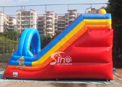 China De populaire opblaasbare dia van de kinderen gelukkige clown met digitaal gedrukt booghoogtepunt Te koop
