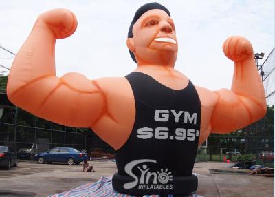 Cina Annunciando l'uomo gonfiabile del muscolo della PALESTRA smontabile per le attività di promozione di forma fisica in vendita