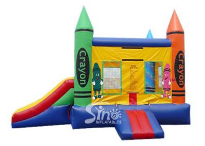 Cina La casa variopinta del pastello del best-seller scherza il gioco combinato gonfiabile fatto di 18 OZ. tela cerata del PVC per uso all'aperto in vendita