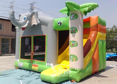 Cina L'annuncio pubblicitario all'aperto scherza la casa gonfiabile di rimbalzo dell'elefante con lo scorrevole da cino Inflatables in vendita
