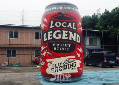 中国 5 Mtsローカル伝説ビール昇進のためのデジタル完全な印刷を用いる高い屋外のAdvertsingの巨大で膨脹可能な缶ビール 販売のため