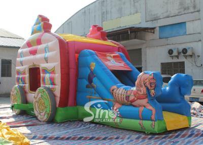 China Princess carriage inflatable jumping castle slide with lead free material on sale for kids parties for sale