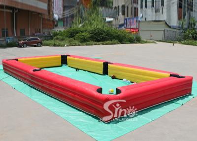 Cina Camera umana gonfiabile gigante di rimbalzo del biliardo di 10x5 Mts con le palle dello snooker per spettacolo di calcio dello snooker in vendita