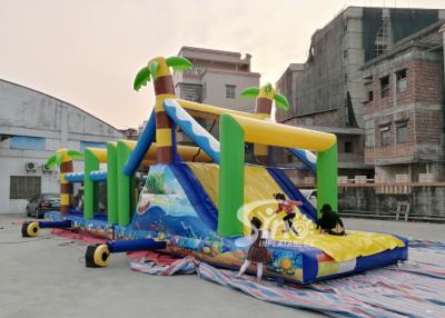 Cina Corsa ad ostacoli gonfiabile dello squalo commerciale all'aperto della giungla per divertimento degli adulti e dei bambini in vendita