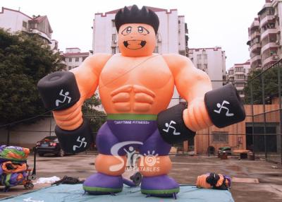 Cina alta forma del cutom di 5m che annuncia l'uomo gonfiabile del muscolo di forma fisica per la promozione della PALESTRA in vendita